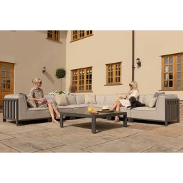 Maze - Aluminium Ibiza Large Corner Sofa Set | Rattan Furniture Fairy