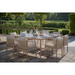 Maze - Havana Rope Weave 8 Seat Square Dining Set | Rattan Furniture Fairy